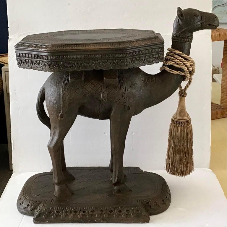 Faux Wood Camel Cocktail Table For Sale at 1stDibs