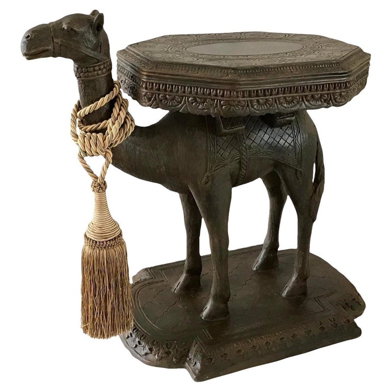 Faux Wood Camel Cocktail Table For Sale at 1stDibs