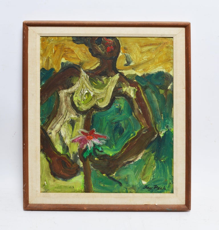 Fay Peck - Modernist Portrait of a Woman with Flowers by Fay Peck at ...