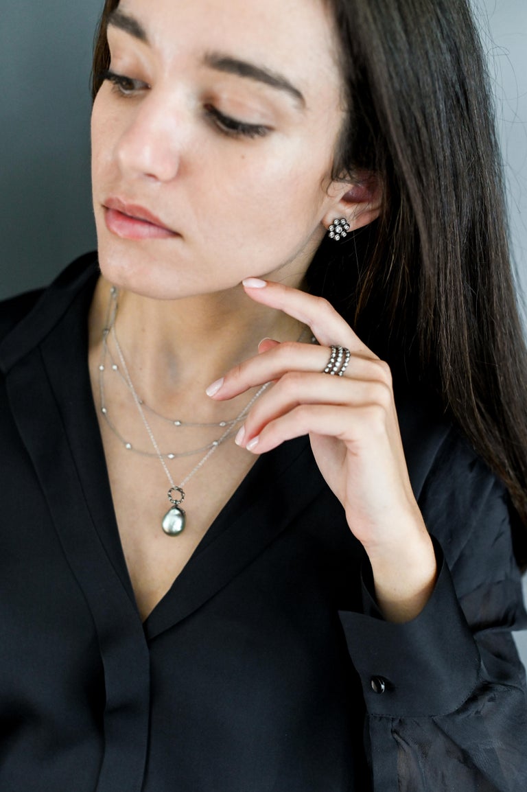 Faye Kim 18 Karat Gold Black Rhodium Diamond Eternity Band For Sale at ...