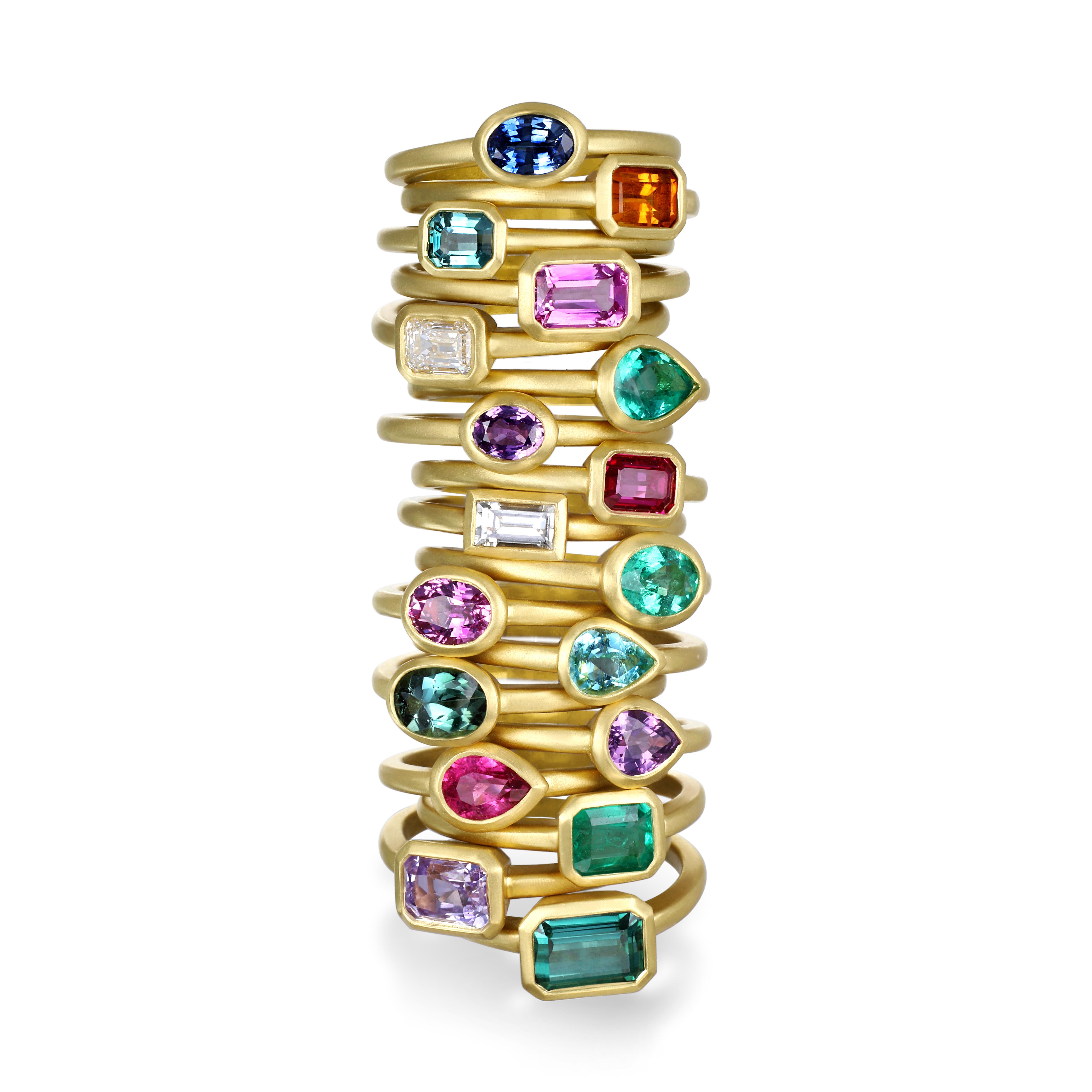 Faye Kim 18 Karat Gold Pear-Shaped Paraiba Tourmaline Single Stone ...