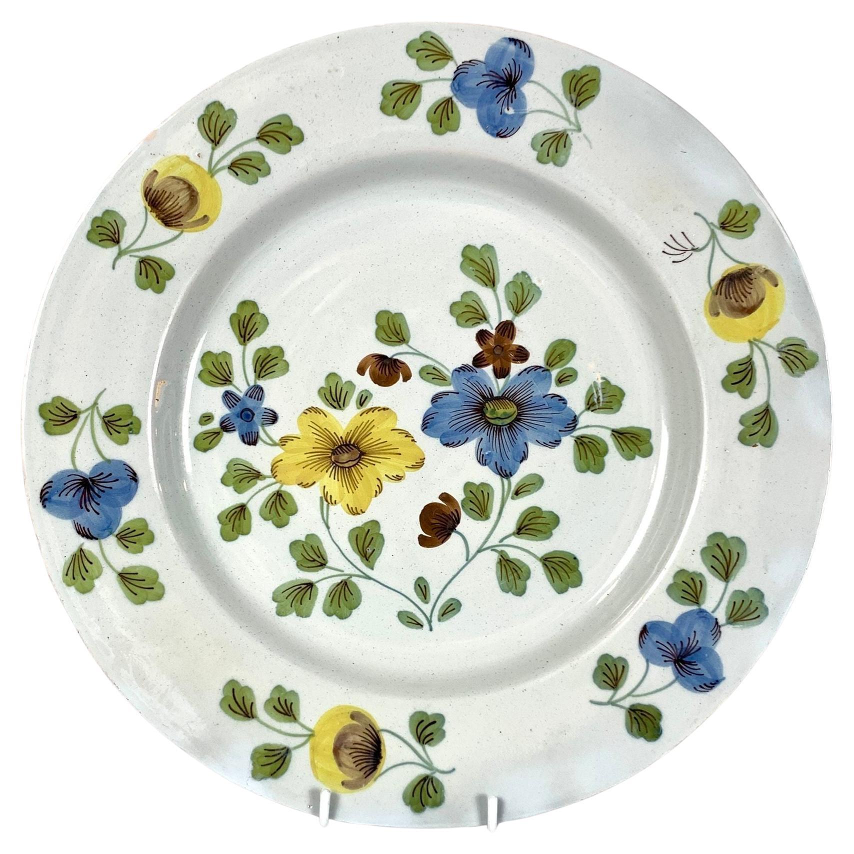 Fazackerley Delft Charger Hand Painted Liverpool Polychrome Mid 18th ...