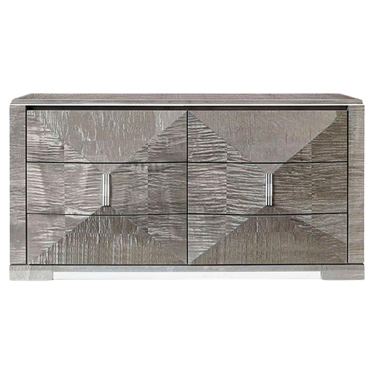 FB Collection Crystal Chest of 6 Drawers For Sale at 1stDibs