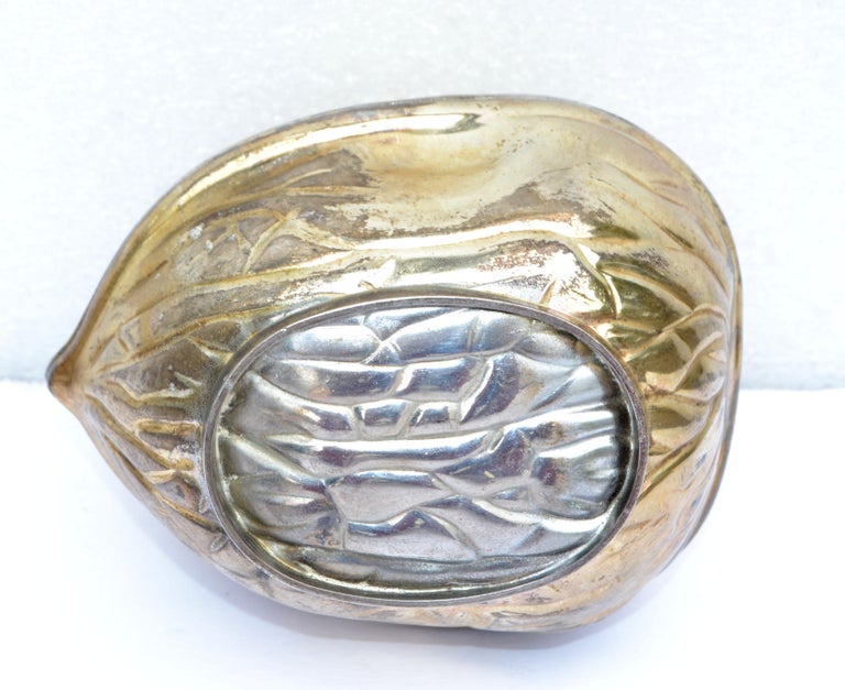 F.B. Rogers Gold Plate Walnut Shaped Trinket Box Keepsake, 1970 ...