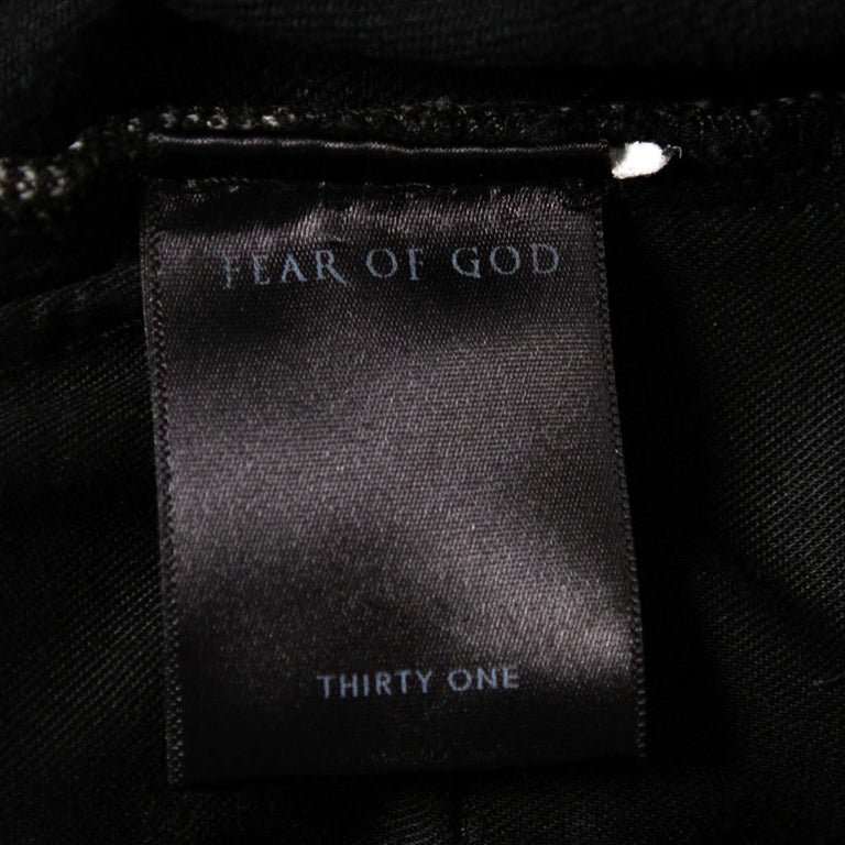 Fear of God Fourth Collection Black Distressed Zipped Hem Jeans M For ...