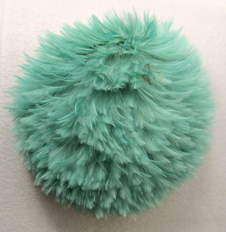 Feather Beret Hat De Pinna Salon Green 1960s For Sale at 1stDibs