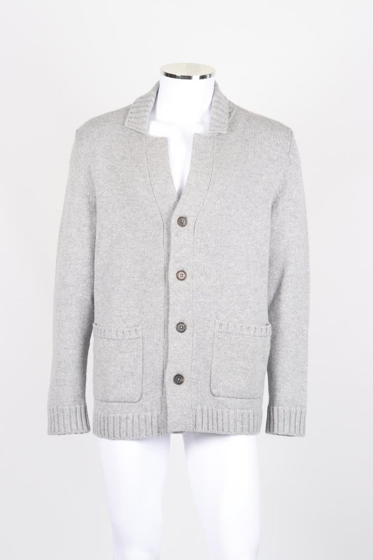 Fedeli Men's Cashmere Cardigan Xlarge For Sale at 1stDibs