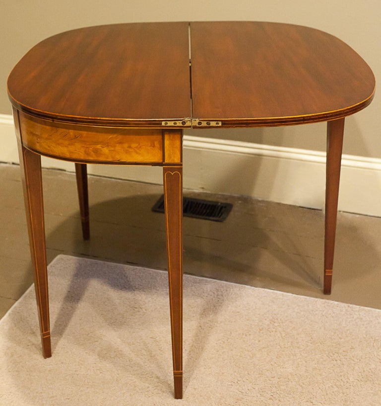 Federal Hepplewhite Gate Leg Card Table, New England, circa 1790 For ...