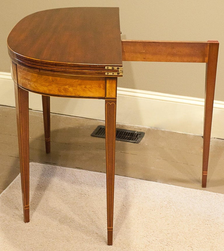 Federal Hepplewhite Gate Leg Card Table, New England, circa 1790 For ...