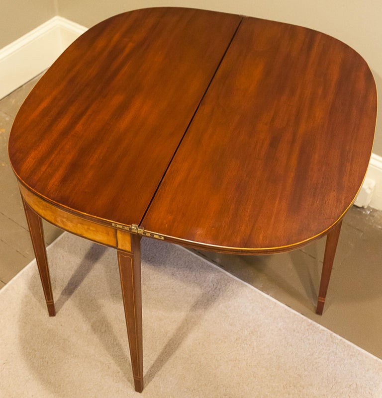 Federal Hepplewhite Gate Leg Card Table, New England, circa 1790 For ...