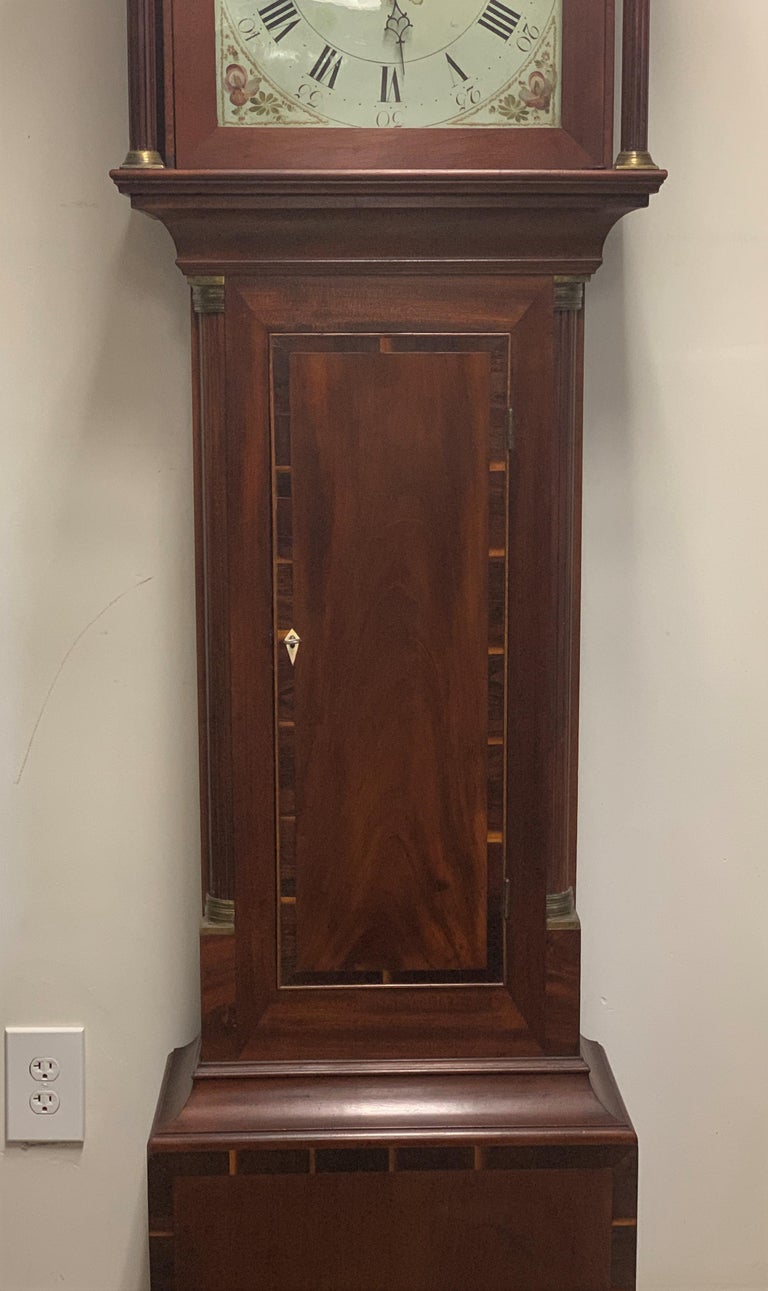 Federal Mahogany and Rosewood Tall Case Clock circa 1805 at 1stDibs | federal clock