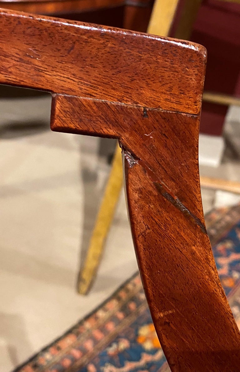 Federal Mahogany Upholstered Lolling Chair, circa 1785 For Sale at 1stDibs