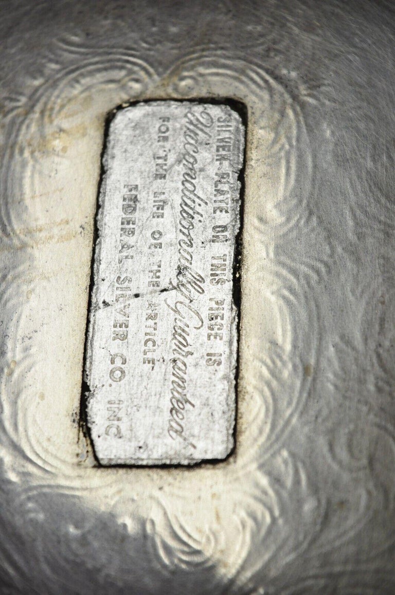 Federal Silver Co 25" Regency Style Silver Plated Twin Handle Platter ...