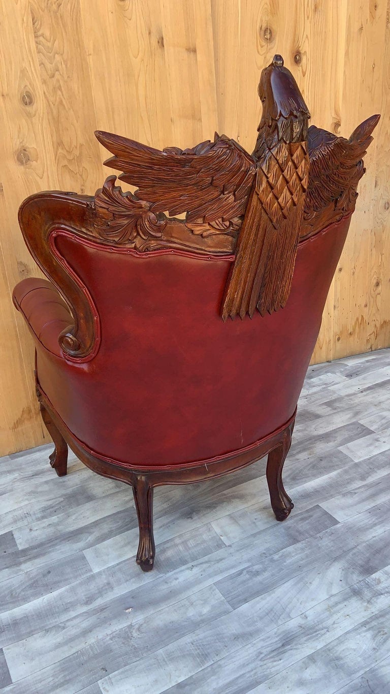 Federal Style Carved Ornate Tufted Parlor Set Newly Upholstered, Set of ...