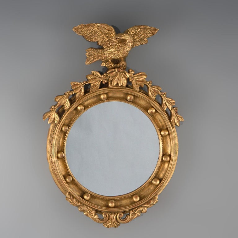 Federal Style Figural Gilt Composition Eagle Bullseye Mirror 20th ...