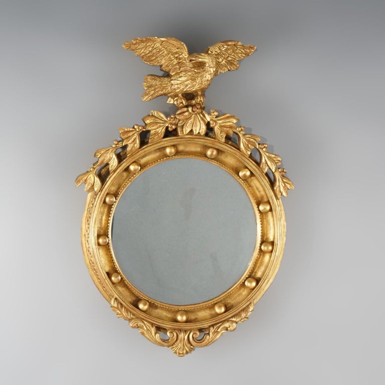 Federal Style Figural Gilt Composition Eagle Bullseye Mirror 20th ...
