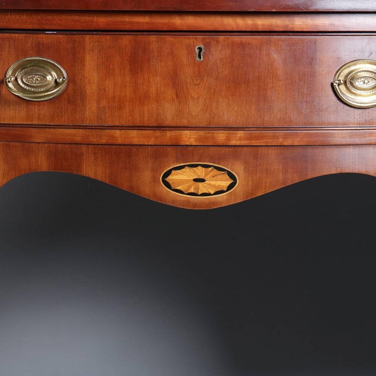 Federal Style Flame Mahogany Inlaid Three-Drawer Sideboard, Statton ...