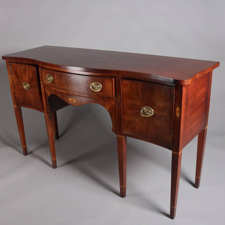 Federal Style Flame Mahogany Inlaid Three-Drawer Sideboard, Statton ...