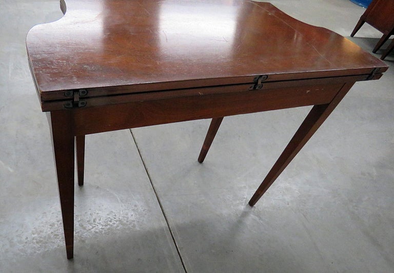 Antique Federal style Inlaid Sheraton Console Games Table at 1stDibs