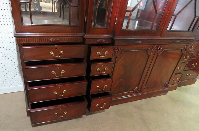 Federal Style Mahogany Breakfront For Sale at 1stDibs