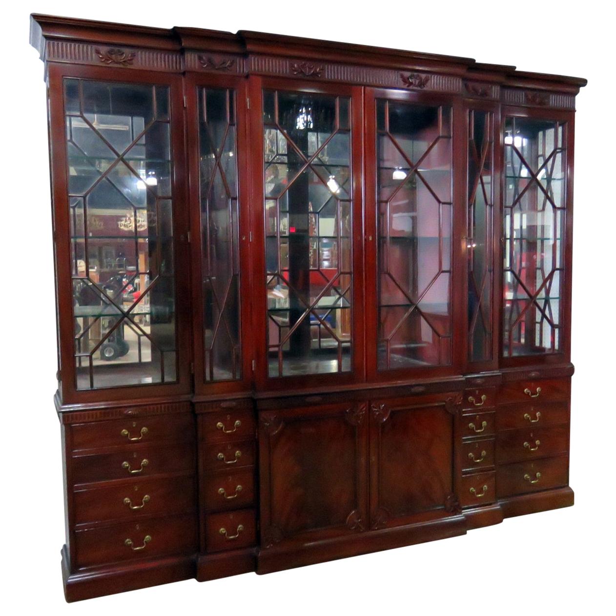 Federal Style Mahogany Breakfront For Sale at 1stDibs