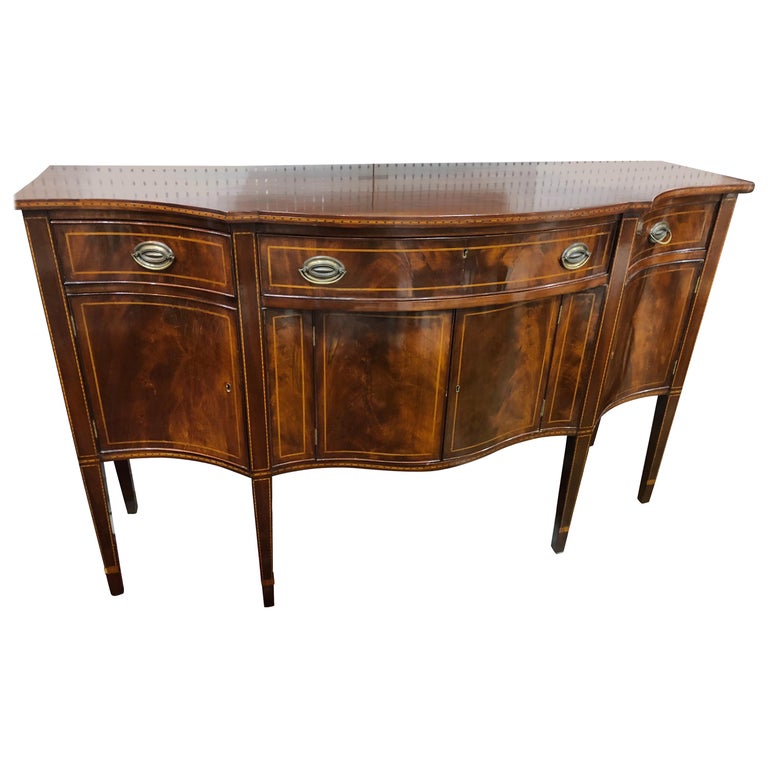 Federal Style Serpentine Sideboard at 1stDibs