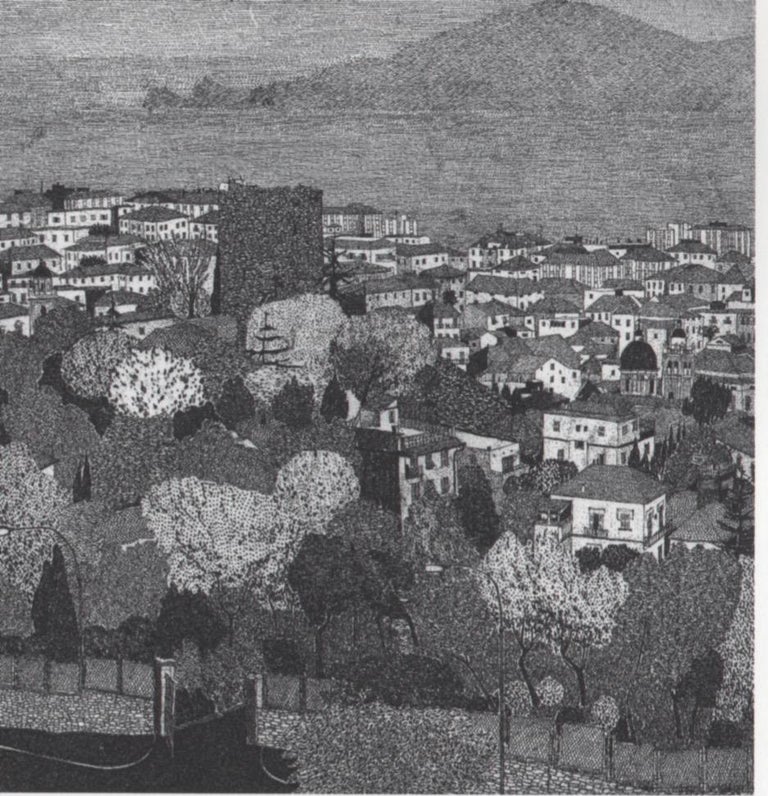 Federica Galli - Black and white landscape etching dominated by mighty ...