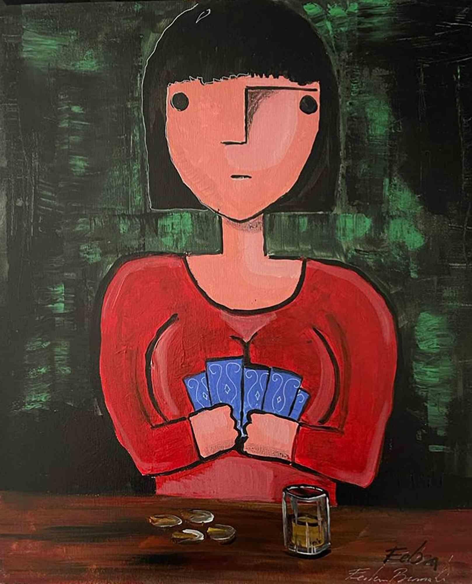 Federico Bramati - The Purple Poncho - Original Painting by Federico ...