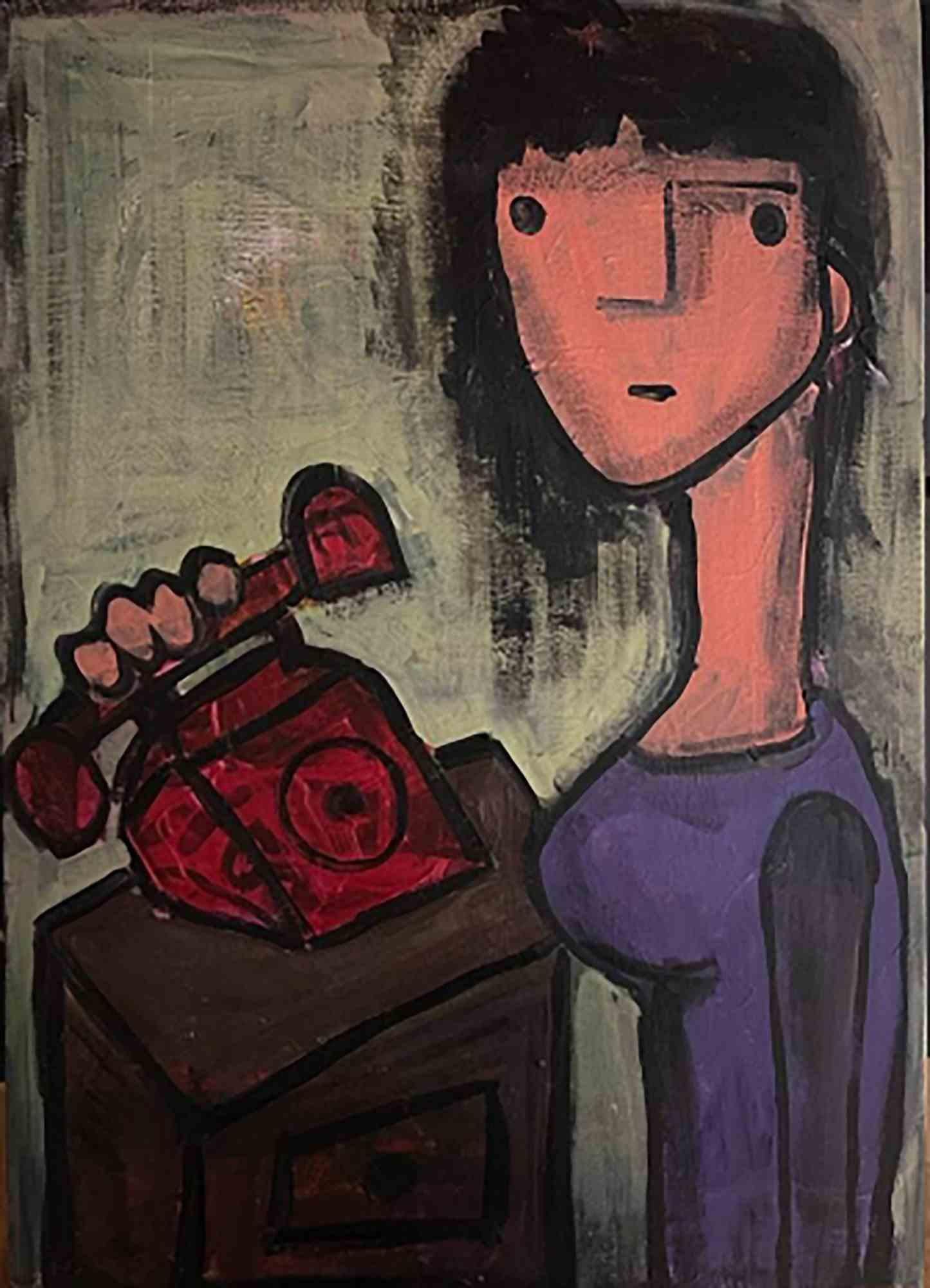 Federico Bramati - Woman on the Chair - Original Painting by Federico ...