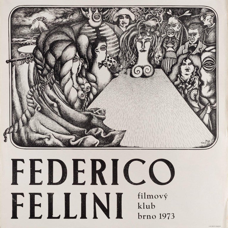 Federico Fellini 1973 Czech Poster For Sale at 1stDibs