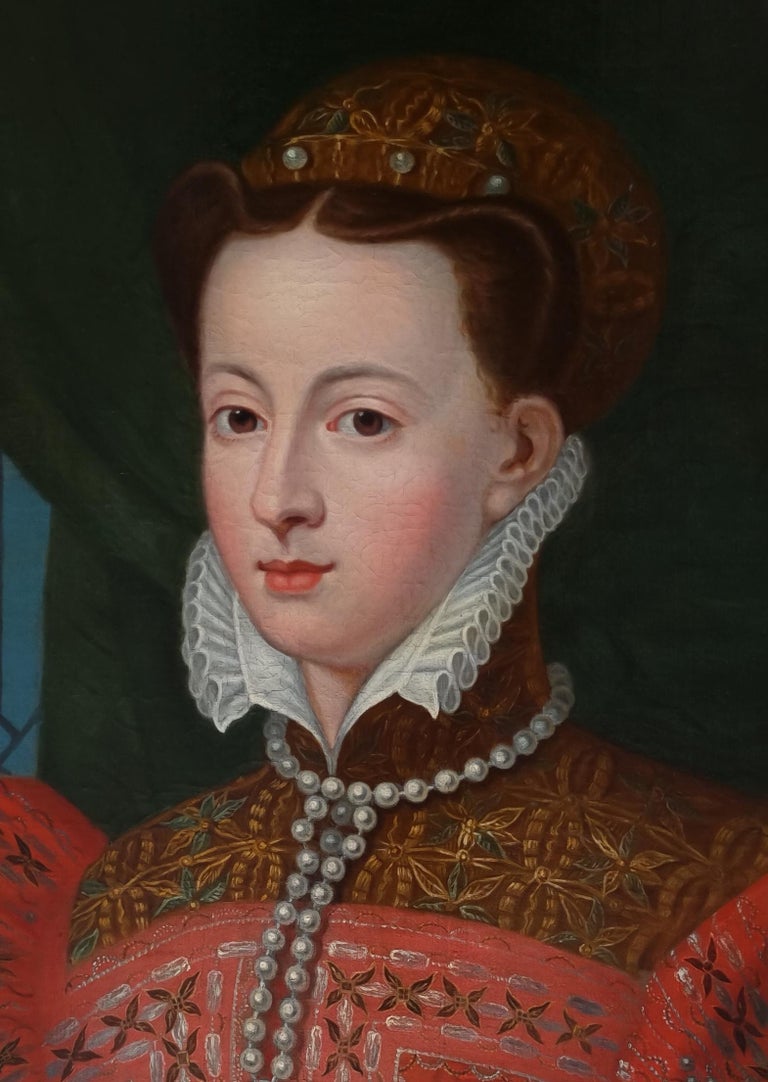 Portrait de femme, Mary Reine des Écosses, 18e siècle, peinture à l ...