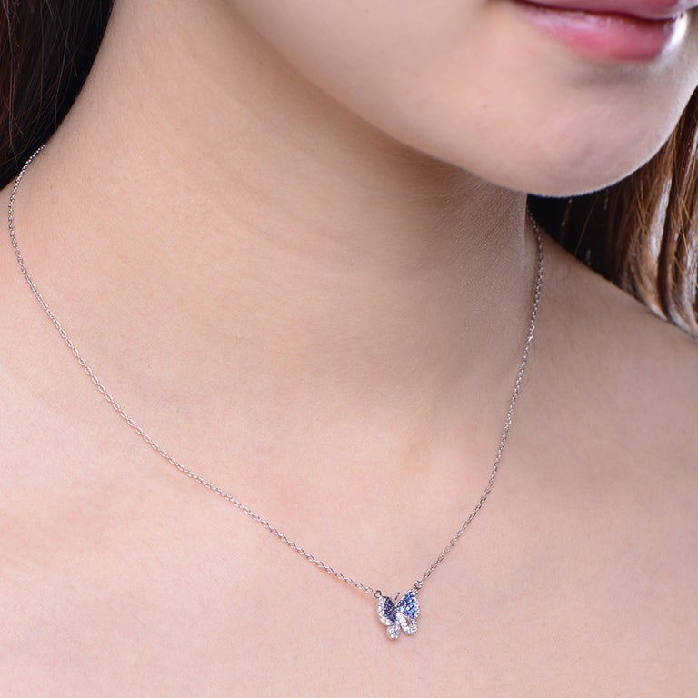 Fei Liu Blue White Cubic Zirconia Sterling Silver Butterfly Jewellery ... Fei Liu Blue White Cubic Zirconia Sterling Silver Butterfly Jewellery ...