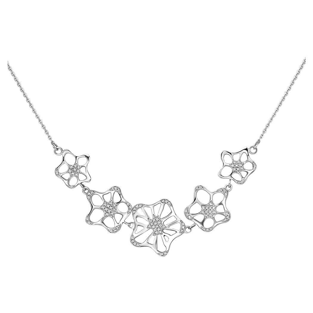 Fei Liu Diamond 18 Karat White Gold Allure Necklace For Sale at 1stDibs