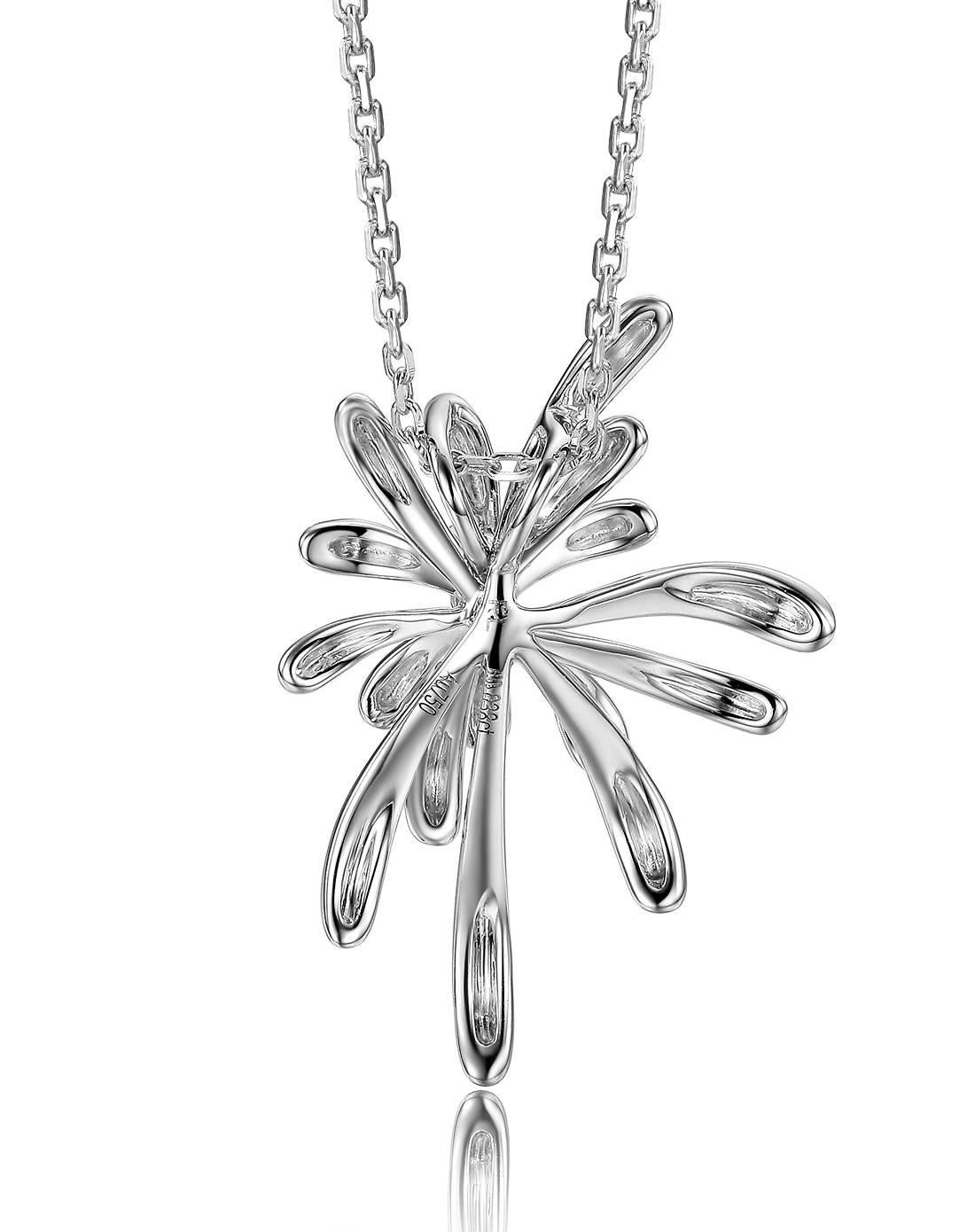 Fei Liu Diamond 9 Karat White Gold Firework Pendant Necklace at 1stDibs ...