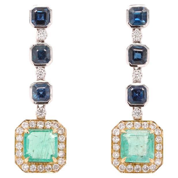 Fei Liu Green Amethyst Diamonds 18 Karat White Gold Pear Stone Drop ...