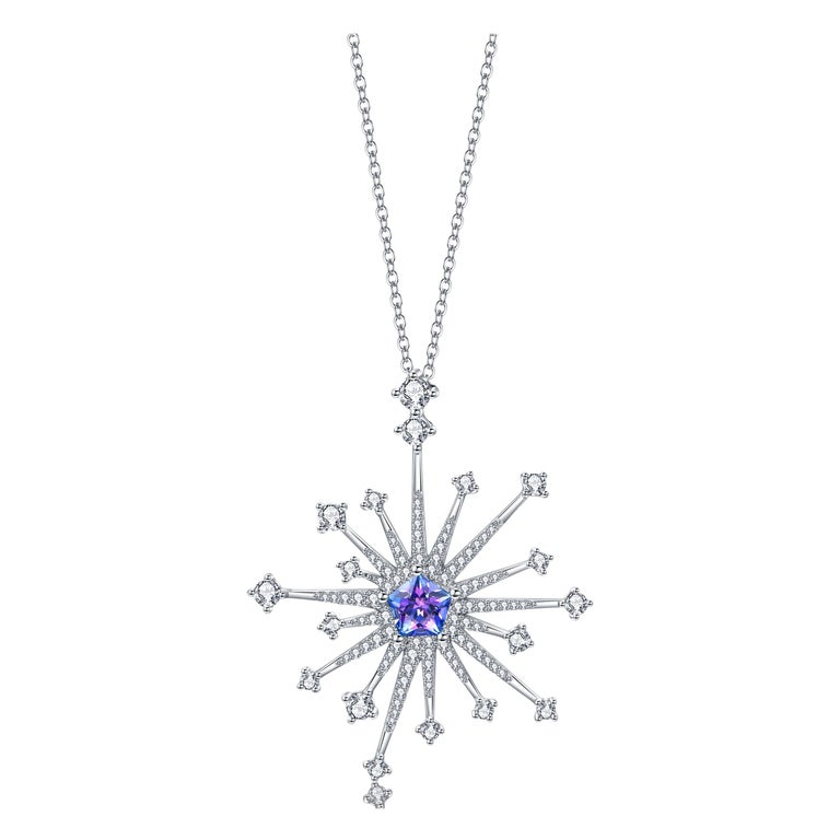 Fei Liu Purple-Aqua Swarovski Zirconia Sterling Silver Firework ...