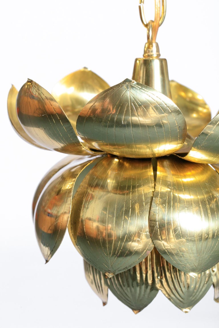 Feldman Triple Lotus Light Fixture Chandelier, circa 1960 For Sale at ...