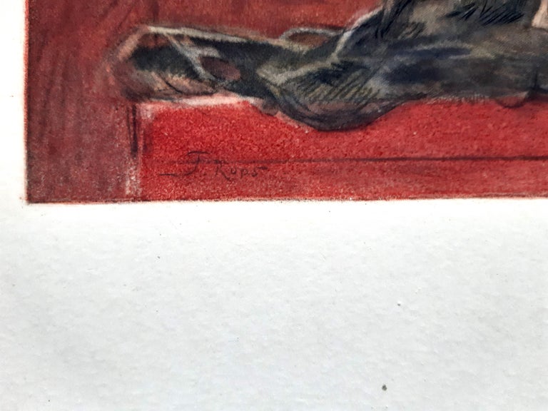 Félicien Rops - Le Calvaire - Etching and Heliogravure by Félicien Rops ...