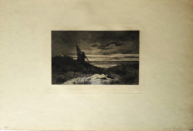 Félicien Rops - Le Werwolf - Etching by Félicien Rops - 1868 For Sale ...