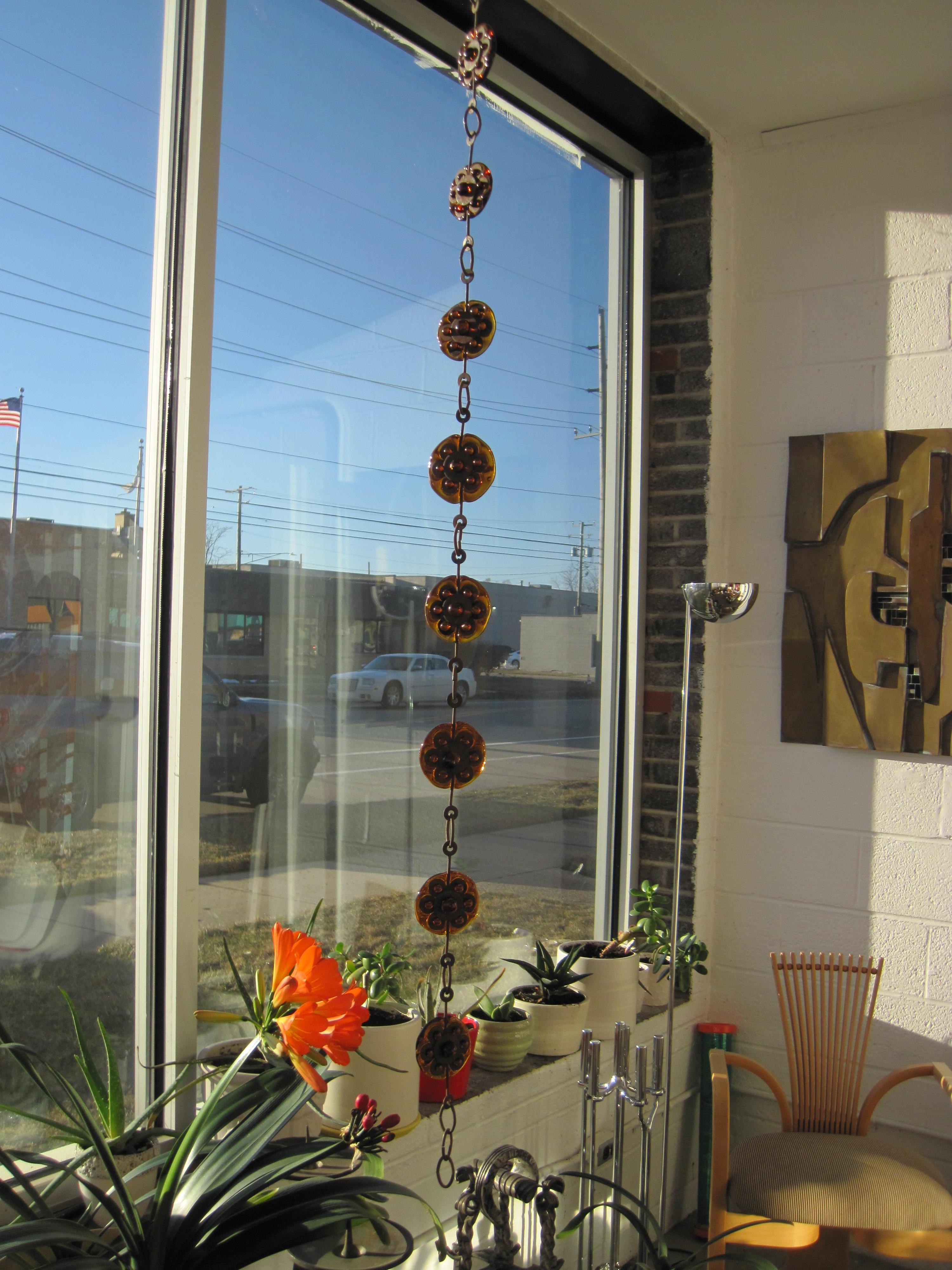 Felipe Delfinger Art Glass Flower Sun Catcher For Sale at 1stDibs