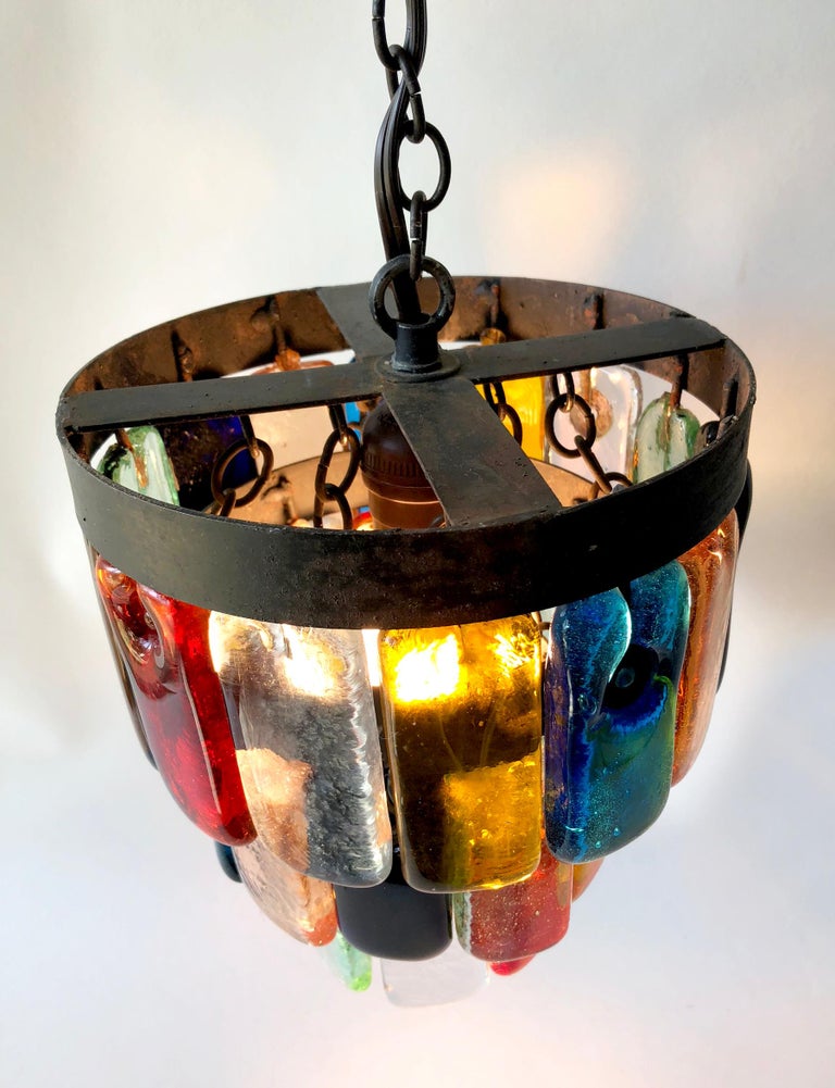 Felipe Delfinger for Feders Mexican Modernist Brutalist Hanging Pendant ...