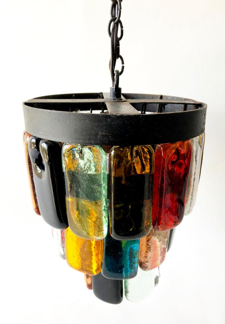 Felipe Delfinger for Feders Mexican Modernist Brutalist Hanging Pendant ...