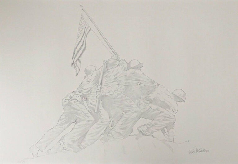 Felix de Weldon - Lithographie commémorative Iwo Jima en édition ...