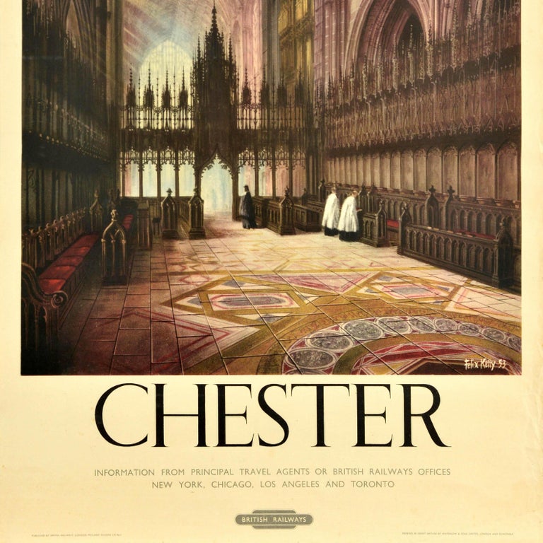 Felix Kelly - Original Vintage Travel Poster Chester British Railways ...