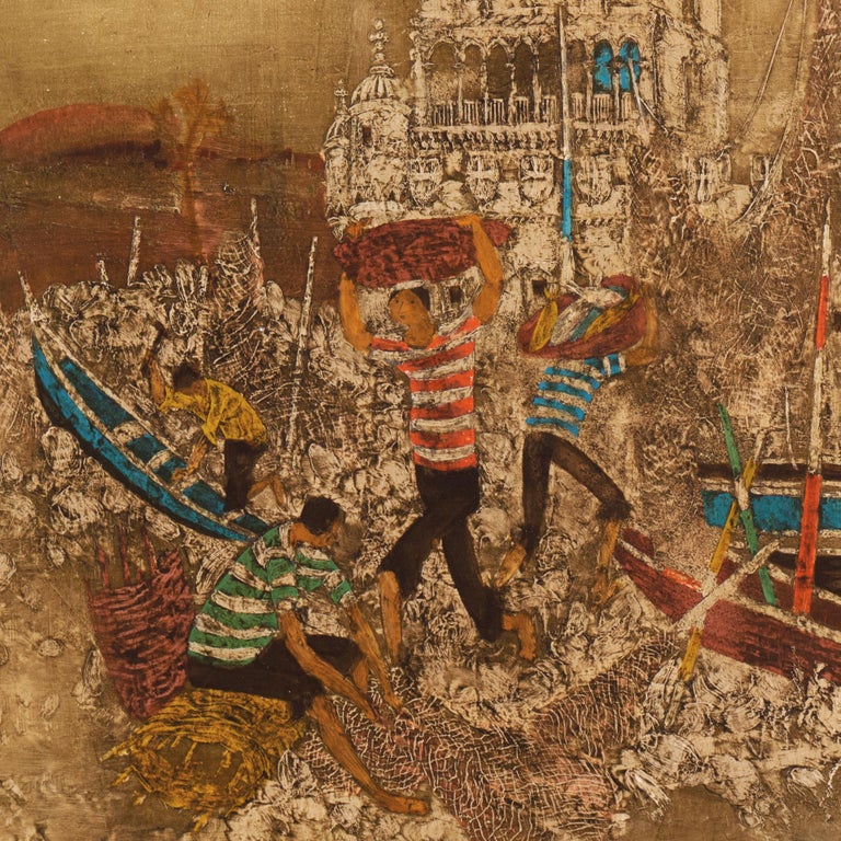 Felix Varla - Unloading the Catch, Belem on the Tagus at 1stDibs