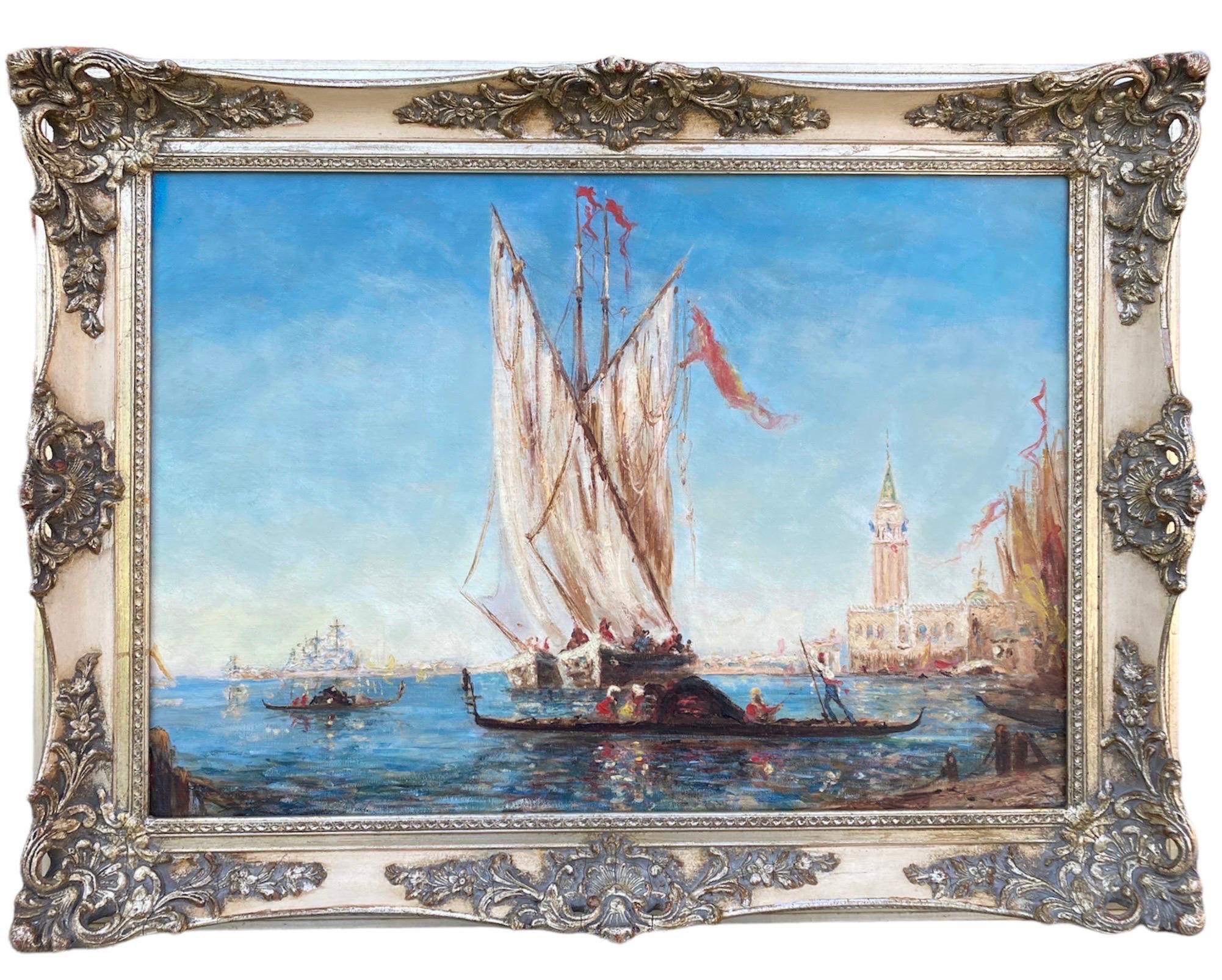 Félix Ziem - 19th Century Impressionist Oil Painting 'View of ...
