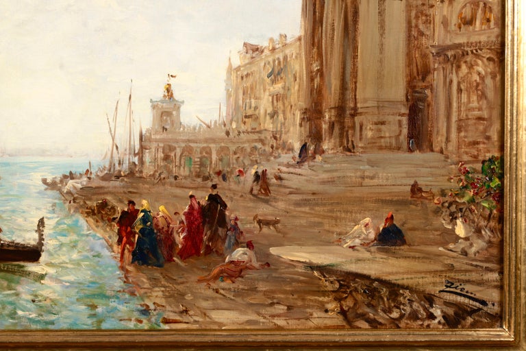 Félix Ziem - The Grand Canal - Orientalist Impressionist Landscape Oil ...