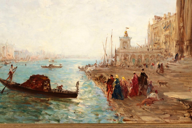 Félix Ziem - The Grand Canal - Orientalist Impressionist Landscape Oil ...