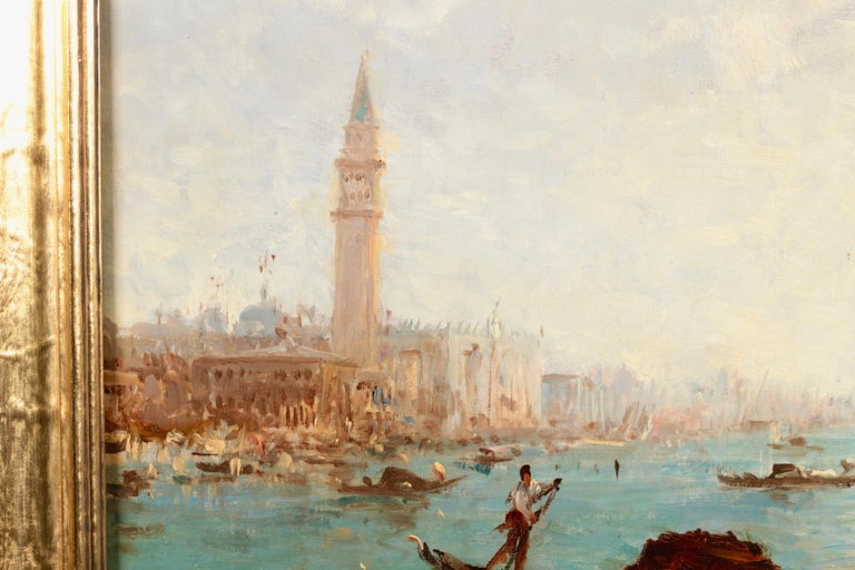 Félix Ziem - The Grand Canal - Orientalist Impressionist Landscape Oil ...