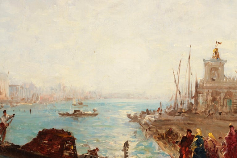 Félix Ziem - The Grand Canal - Orientalist Impressionist Landscape Oil ...
